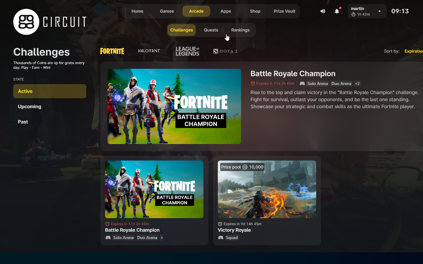 ggLeap Arcade: Challenges and Quests Events Feature