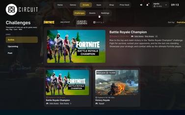 ggLeap Arcade: Challenges and Quests Events Feature