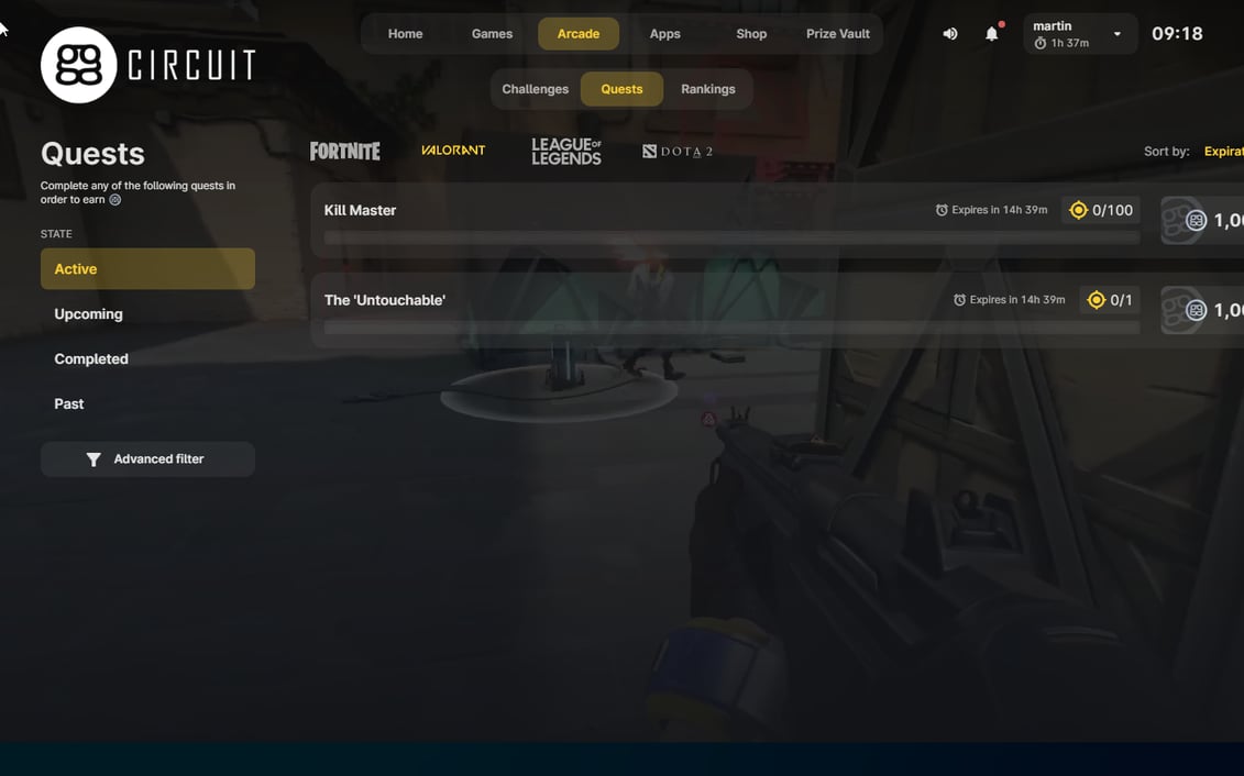 ggLeap Arcade: Challenges and Quests Events Feature